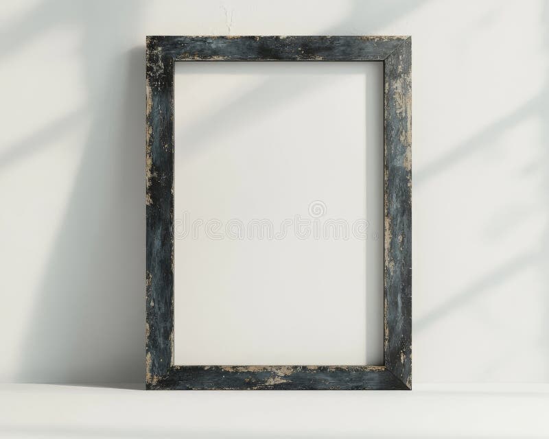 A Transparent, Small Portrait Frame, Mounted in Grey, Stands Empty and ...
