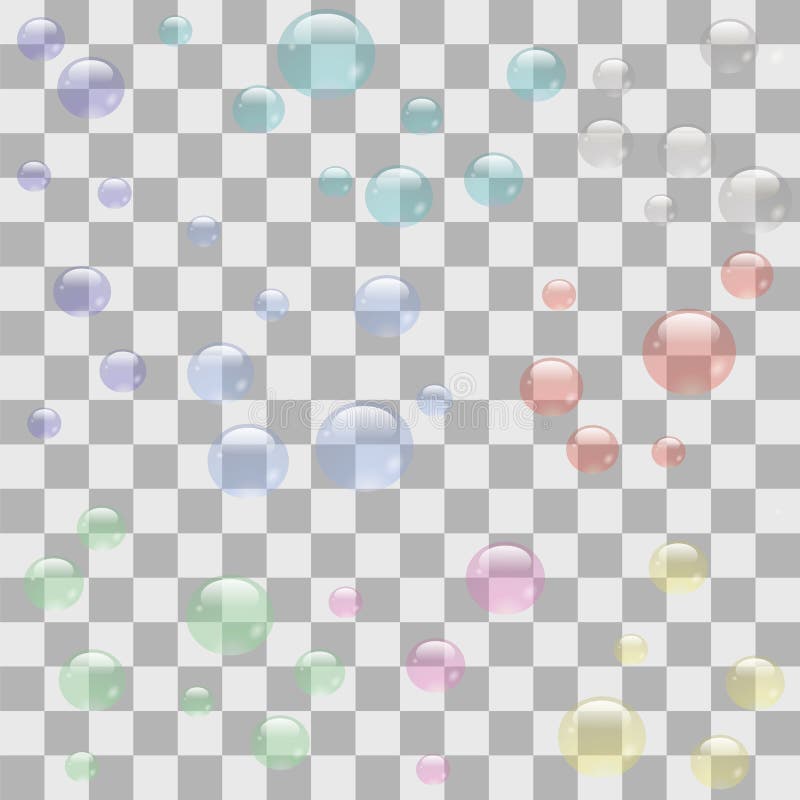 Transparent Soap Bubbles stock vector. Illustration of drop - 65915575