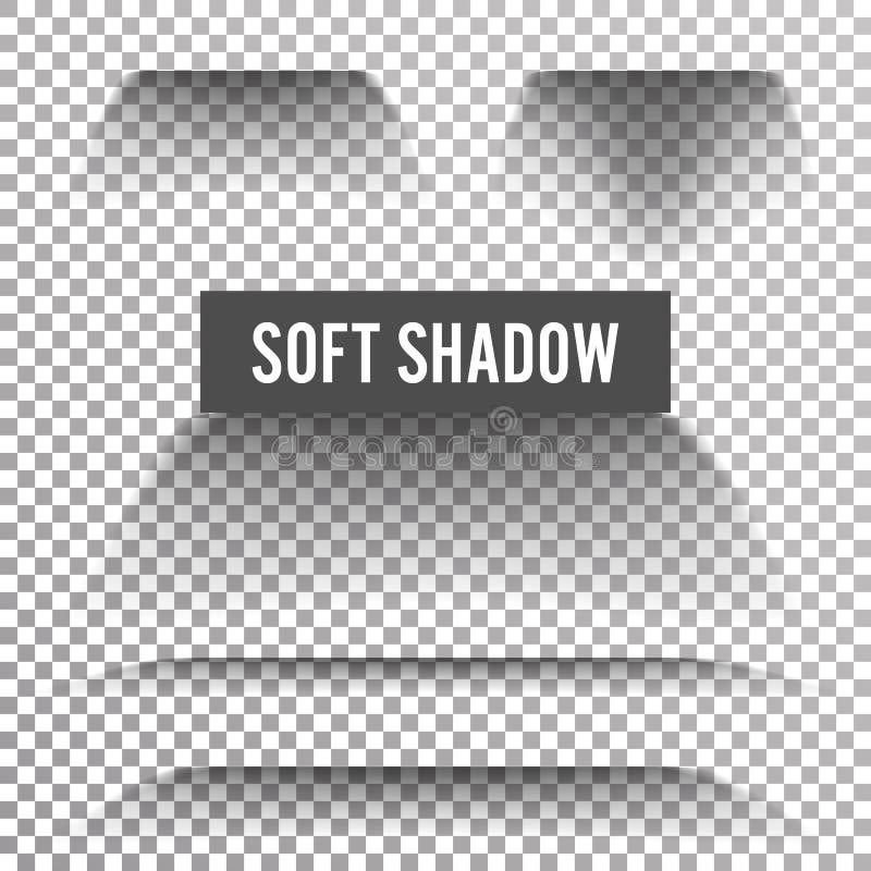 Transparent Soft Shadow Set. Realistic Shadow Effect Collection with ...