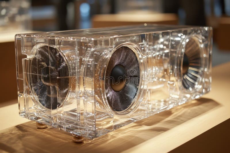 Transparent Speaker Showcasing Internal Components and Advanced Audio ...