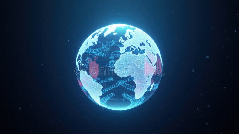 Transparent Sphere Filled with Interconnected Data Streams and Symbols ...