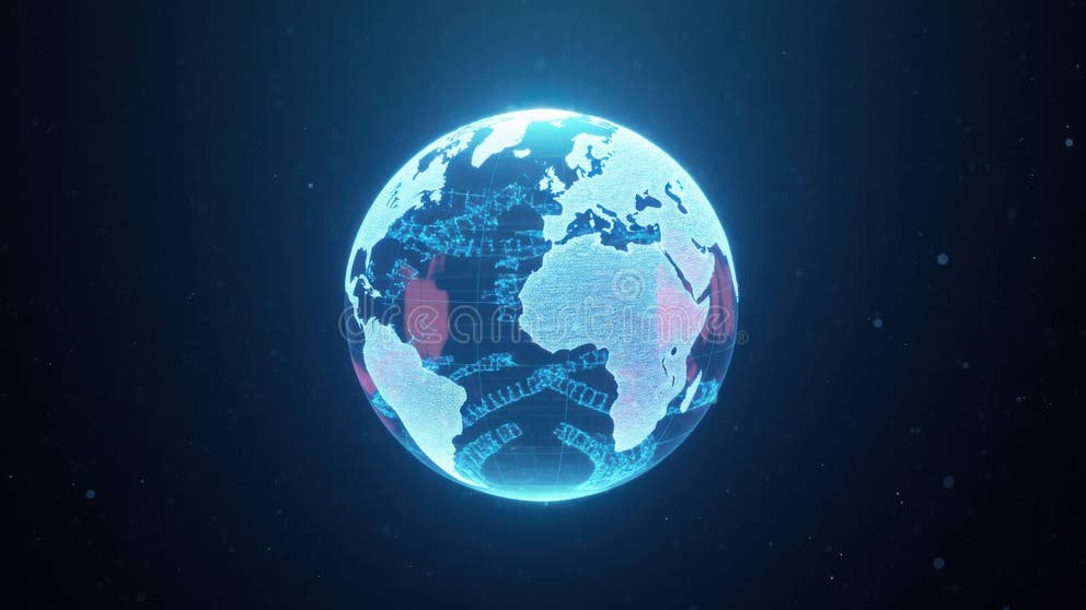 Transparent Sphere Filled with Interconnected Data Streams and Symbols ...