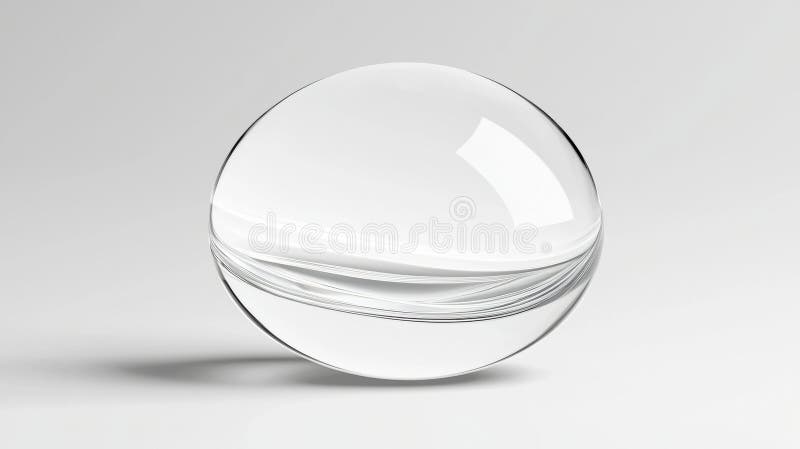 A Transparent Sphere with a Slight Indentation in the Center. Stock ...