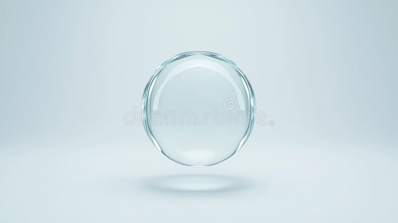A Transparent Sphere with a Smooth Surface and a Slight Curve. Stock ...