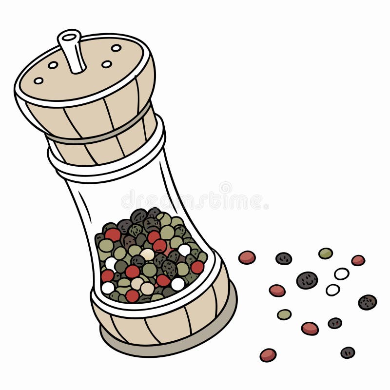Transparent Glass Spice Grinder Stock Illustrations – 215 Transparent ...