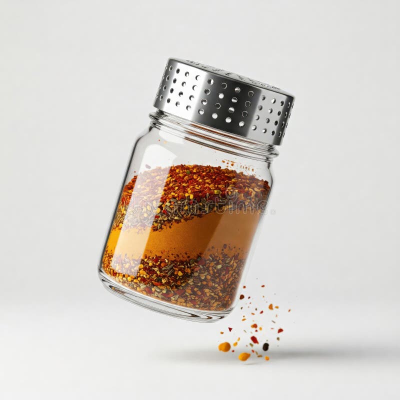 A Transparent Spice Jar with Perforated Cap Stock Illustration ...
