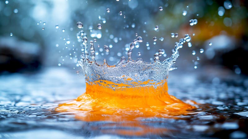 Transparent Splash Water in the River Abstract Form Abstract AI ...