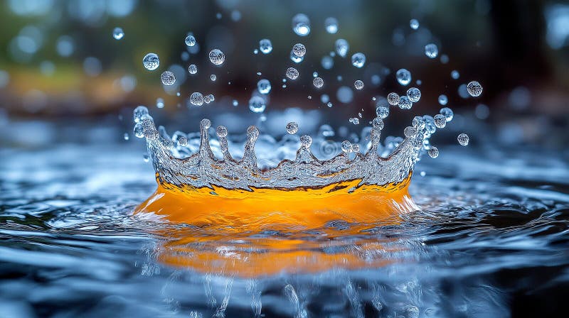 Transparent Splash Water in the River Abstract Form Abstract AI ...