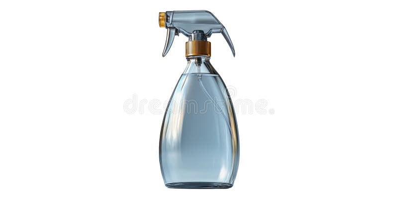 Transparent Spray Bottle with Trigger Nozzle Isolated on Transparent ...