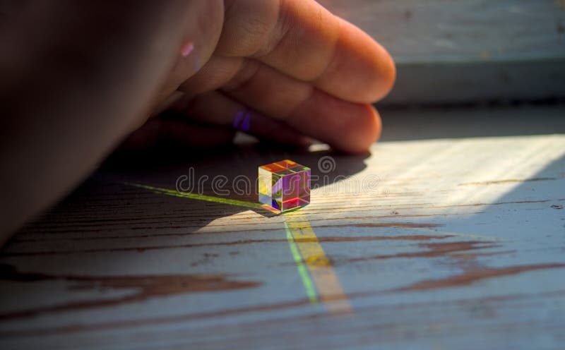 Transparent Square Prism for Light Experiments Stock Photo - Image of ...