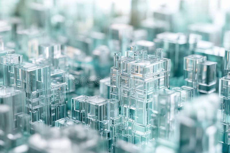 Transparent Structures Rise Against a Blue Sky, Showcasing Modern ...