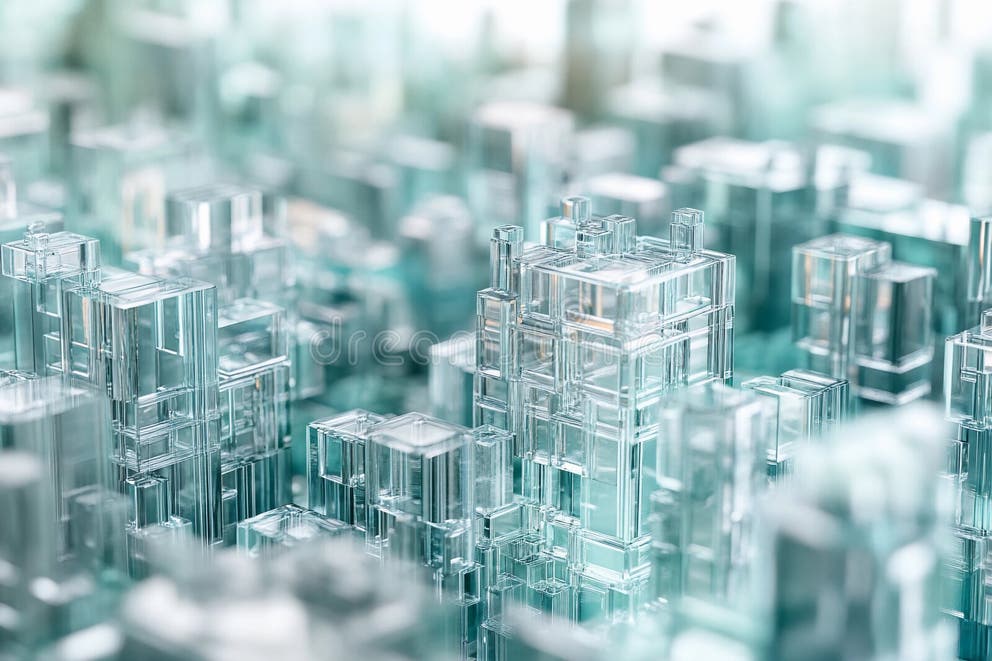 Transparent Structures Rise Against a Blue Sky, Showcasing Modern ...