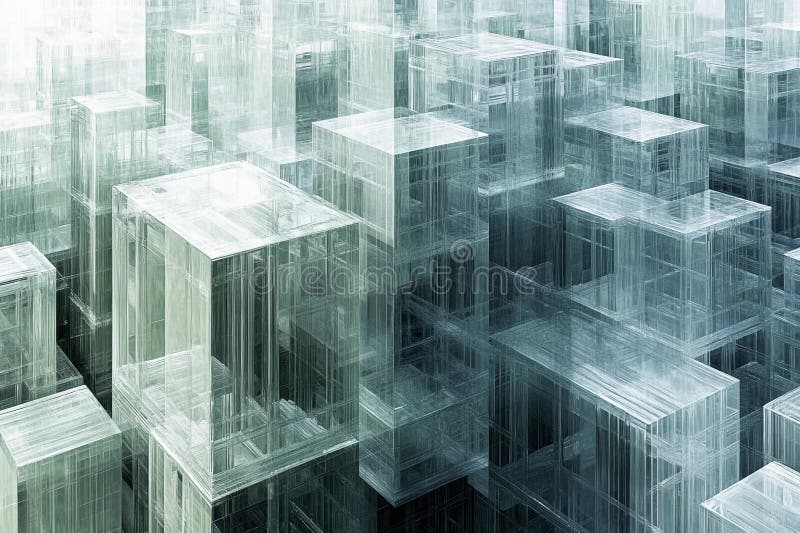 Transparent Structures Rise Against a Blue Sky, Showcasing Modern ...