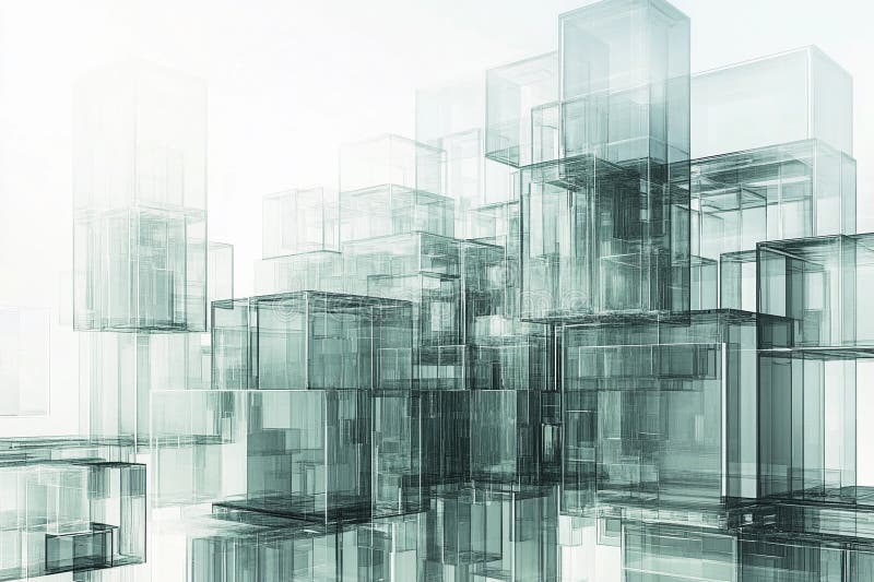 Transparent Structures Rise Against a Blue Sky, Showcasing Modern ...