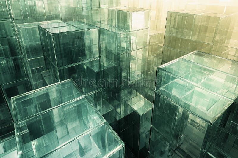 Transparent Structures Rise Against a Blue Sky, Showcasing Modern ...