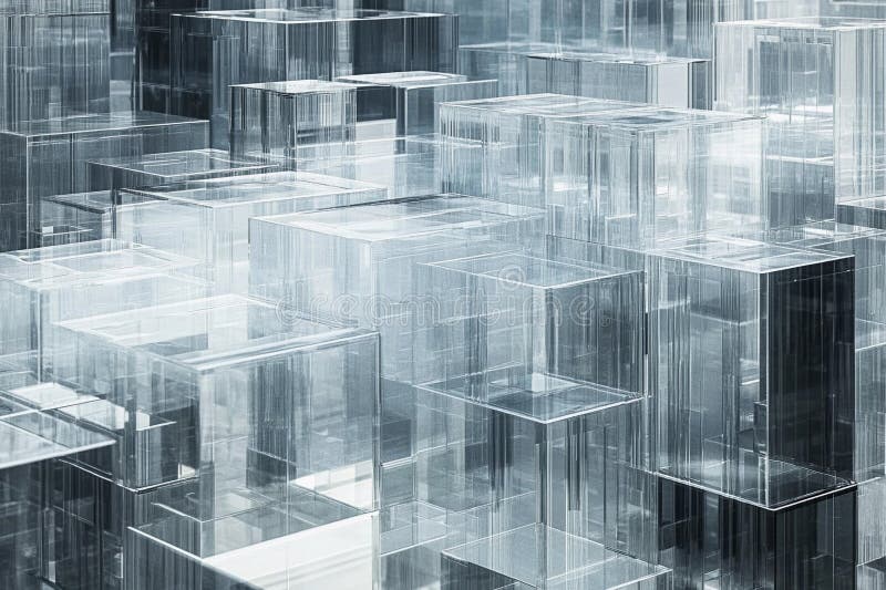 Transparent Structures Rise Against a Blue Sky, Showcasing Modern ...