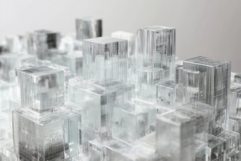 Transparent Structures Rise Against a Blue Sky, Showcasing Modern ...