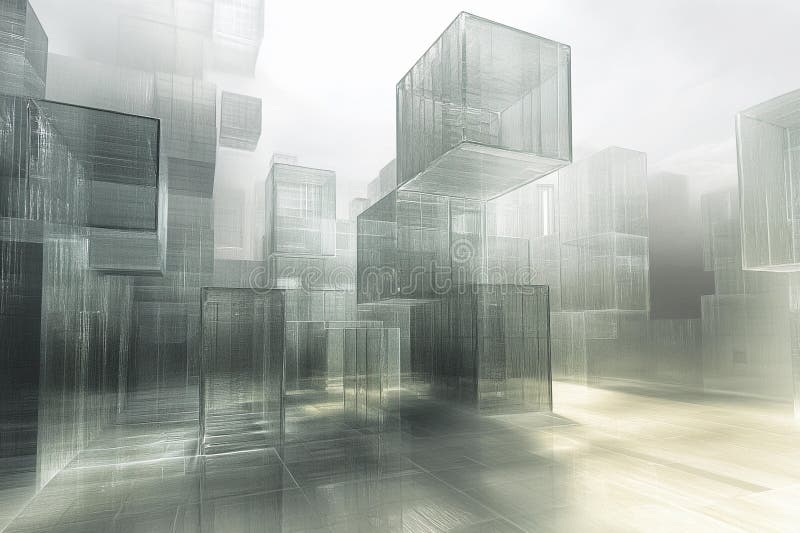 Transparent Structures Rise Against a Blue Sky, Showcasing Modern ...