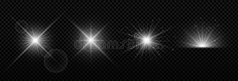Transparent Sunlight Lens Flare with Glowing Burst, Sparkles and Radial ...