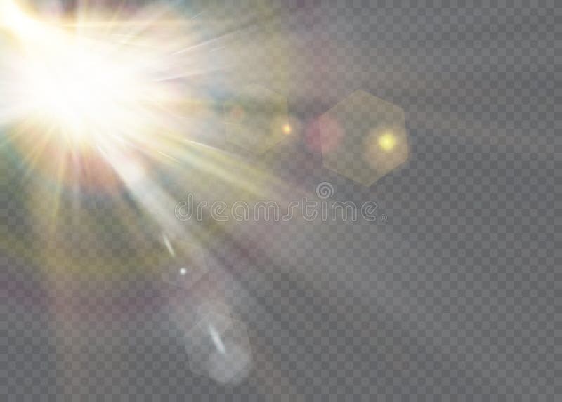 Transparent Sunlight Special Lens Flash Light Effect.front Sun Lens ...