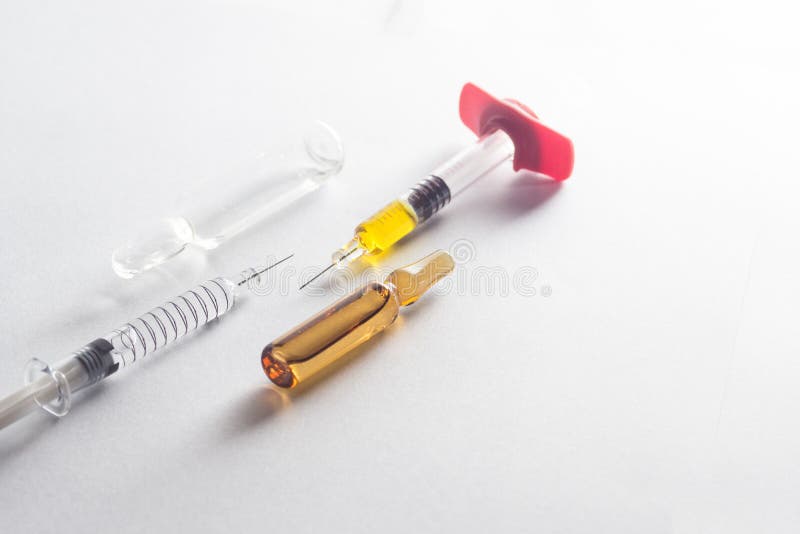 Transparent Syringe for Treatment and Pharmacy Industry. Stock Image ...