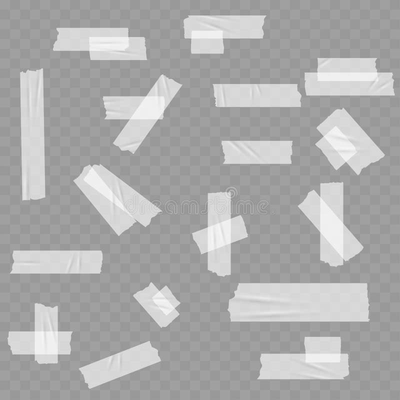 Transparent Tape Pieces Mockup - Vector Stock Illustration ...