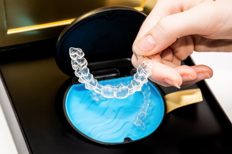 Transparent Teeth Aligners in a Box. Invisible Braces. Clear Teeth ...