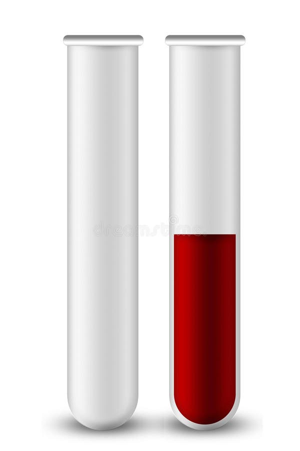 Transparent Test Tube with Red Liquid Stock Illustration - Illustration ...