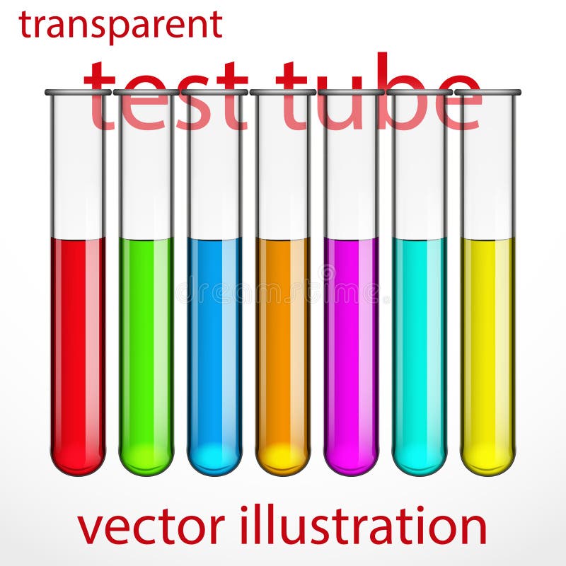 Transparent Test Tubes with Colored Liquids. Stock Vector ...
