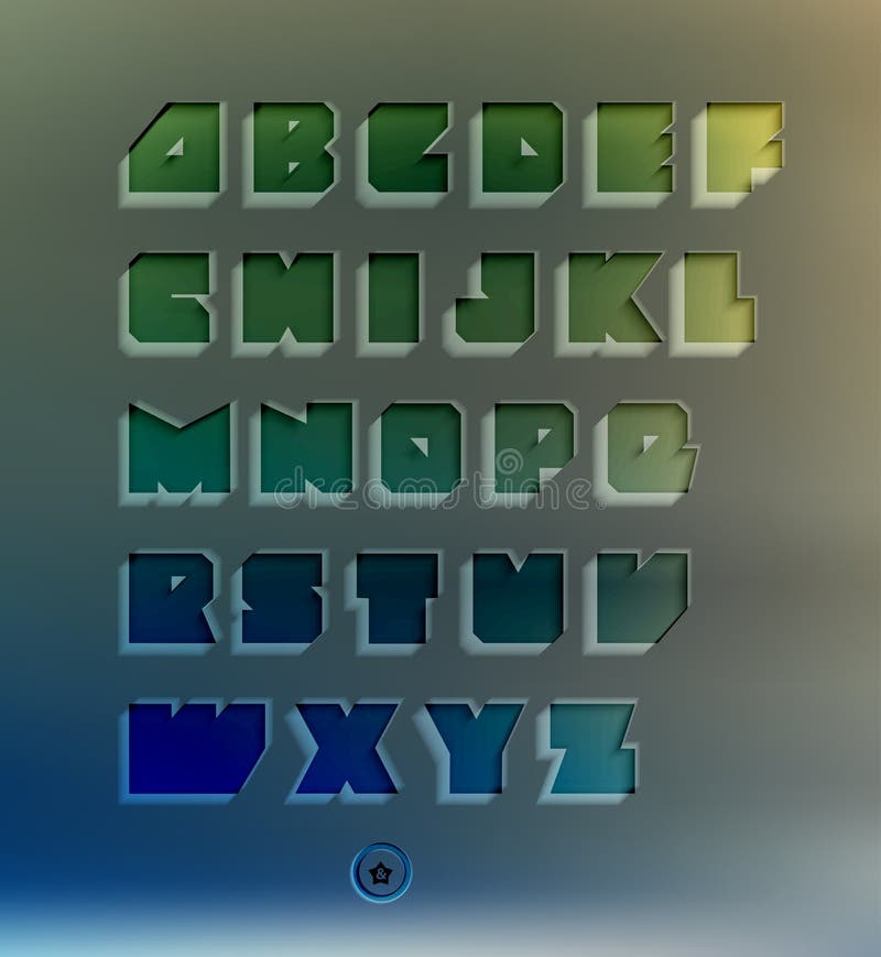 Transparent Three-dimensional Alphabet Set Stock Vector - Illustration ...