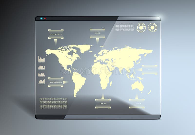 Transparent touch screen stock vector. Illustration of effect - 50504475