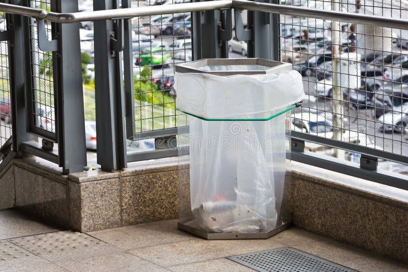 Transparent trash can stock image. Image of environment - 25477031