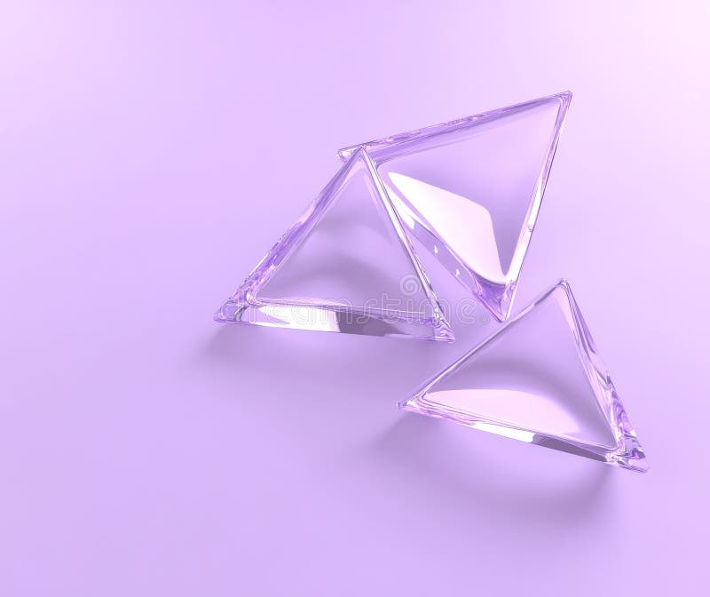 Transparent Triangular Acrylic Panels, Rendered in 3D, Display a ...