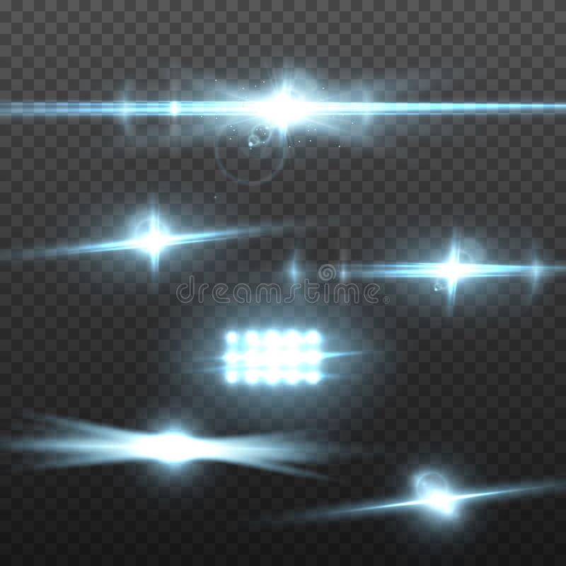 Transparent Vector Lens Flare Effect Set Stock Vector - Illustration of ...