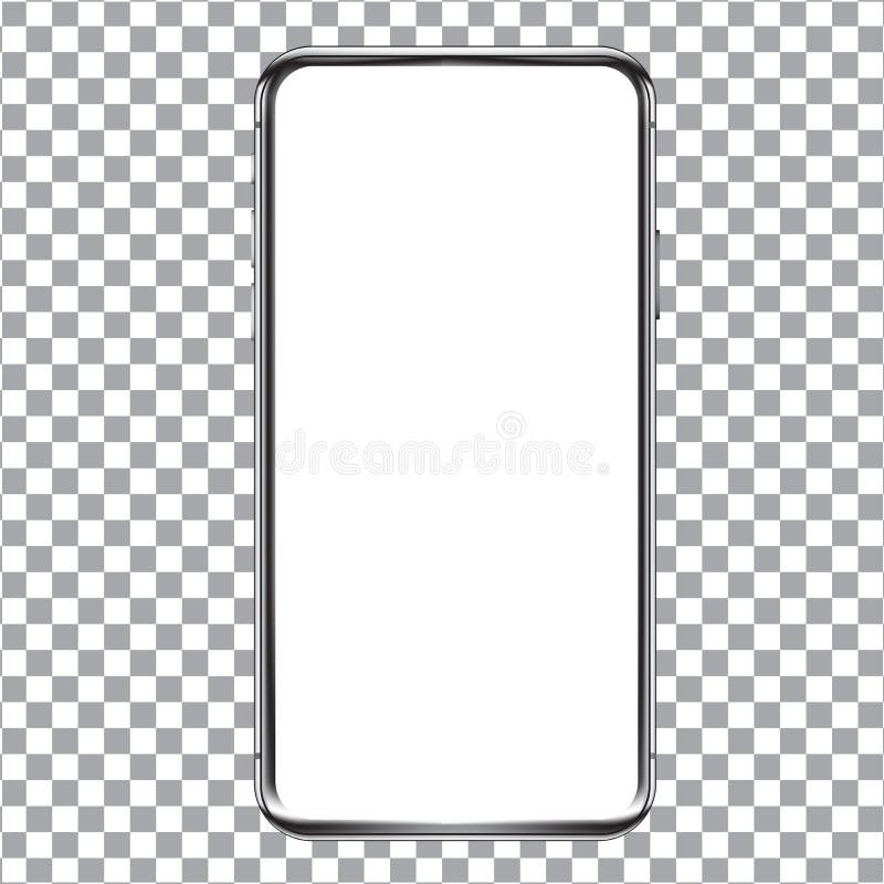 Transparent Vector Smartphone Mockup. 3D Illustration of a Modern Cell ...