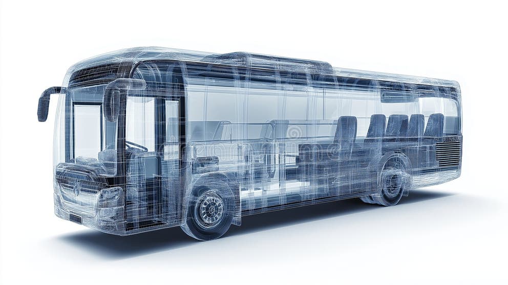 Transparent View of a Modern Bus Technology and Interior Design ...