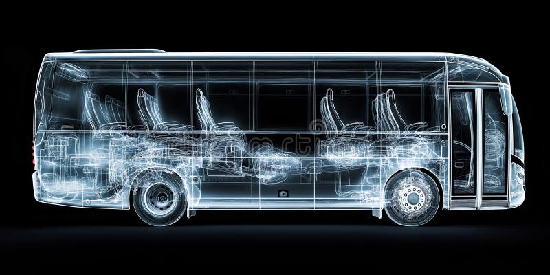 Transparent View of a Modern Bus Technology and Interior Design ...