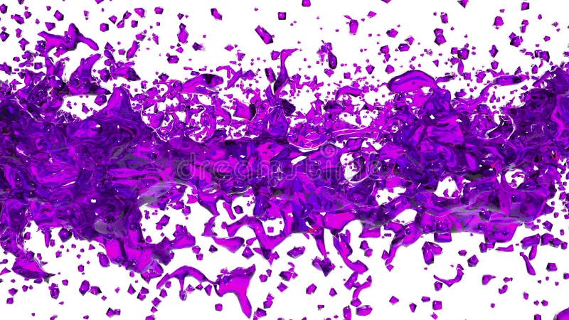 Transparent Violet Paint Forming a Circle on Clear White Background ...