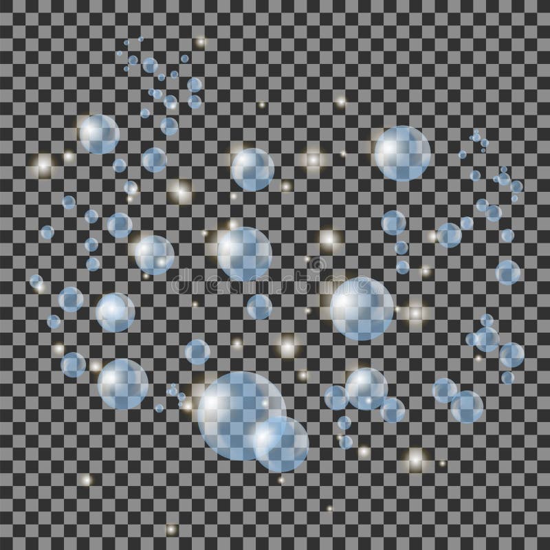 Vector Rainbow Water Bubbles. Transparent Isolated Realistic Design ...