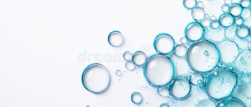 Transparent Water Bubbles on White Background. Generative Ai Stock ...