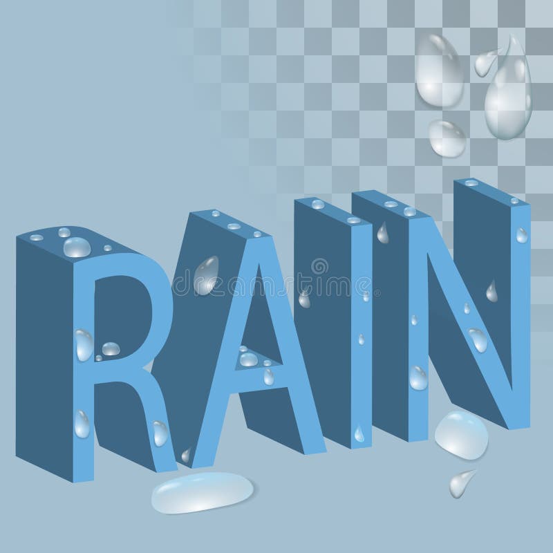 Transparent Water Drop on Text Stock Vector - Illustration of liquid ...