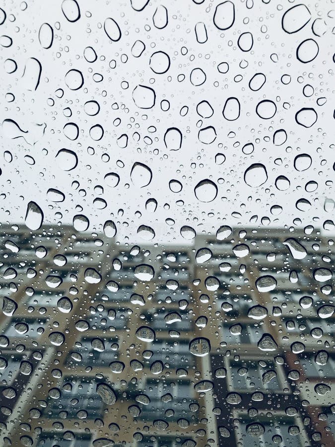 Transparent Water Drops Background. Stock Image - Image of drip, light ...