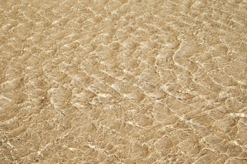 Transparent Water Ripple, Sand Waves and Sunlight Glare. Stock Image ...