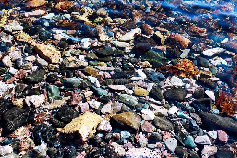 Transparent Water Sea Texture with Stones Stock Photo - Image of cool ...