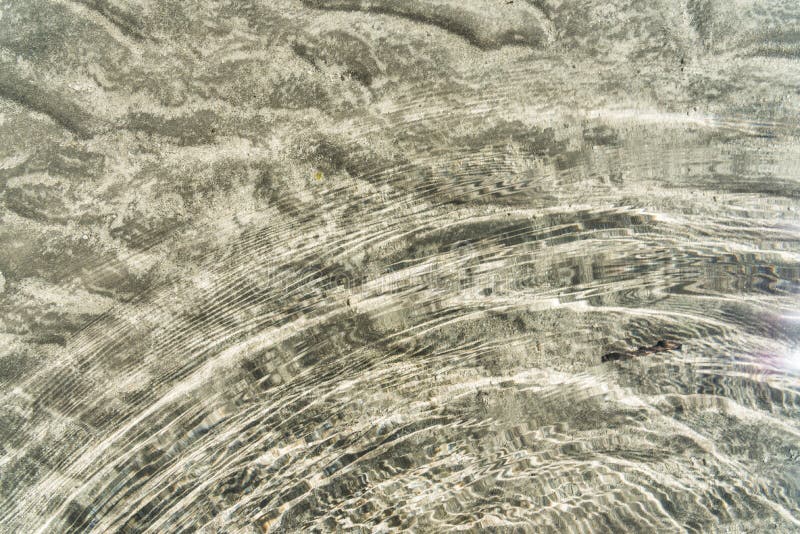 Transparent Water Surface and Sand on the Lake Bottom. Stock Image ...