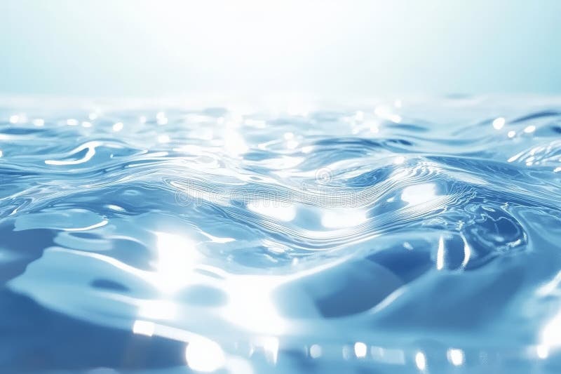 A Transparent Water Surface with Smooth, Subtle Ripples that Radiate ...