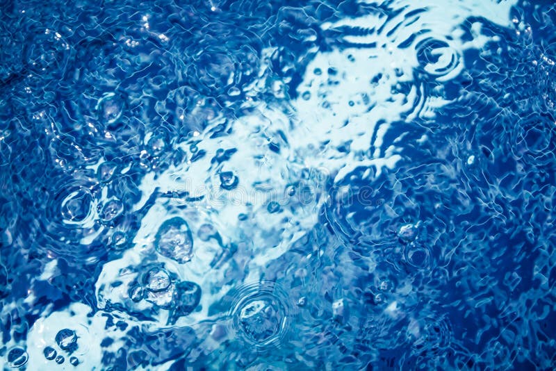 Transparent Water Surface in Swimming Pool with Bubbles and Ripples ...