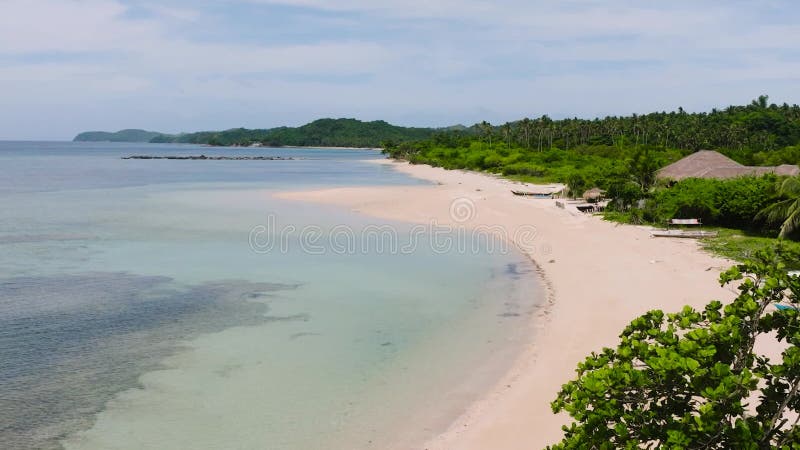 White Sand Beach in Tablas, Romblon. Philippines. Stock Video - Video ...