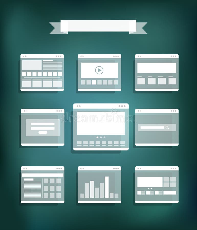 Transparent web site page stock vector. Illustration of collection ...