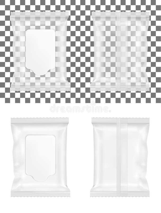 Transparent Wet Wipes Package with Flap Stock Vector - Illustration of ...